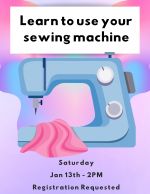 01/13/2024 | Learn to Use Your Sewing Machine | Dover Public Library