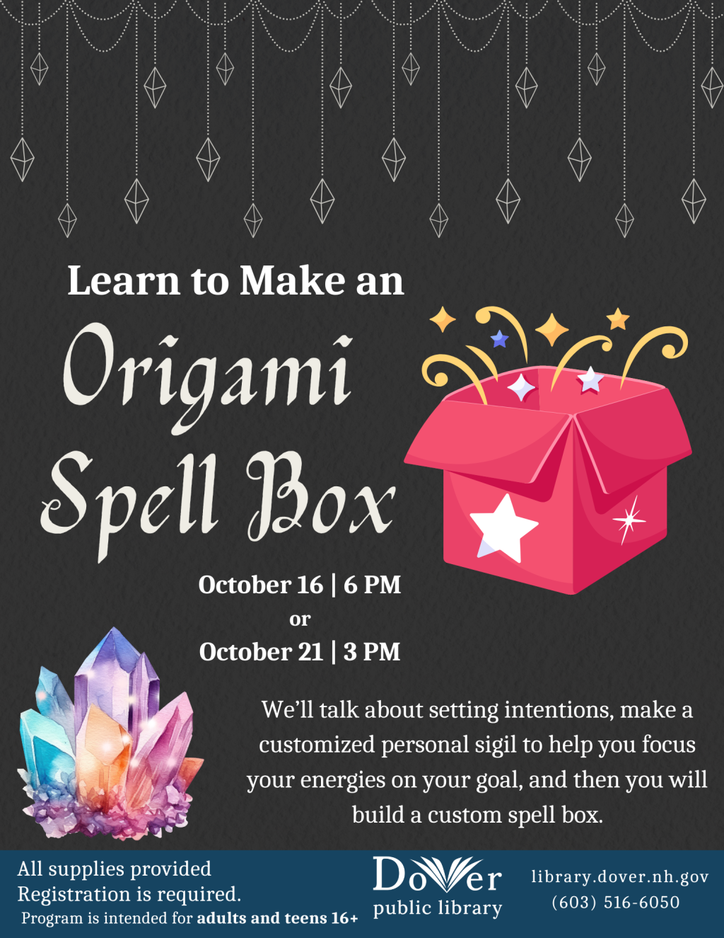 Tuesday, October 21, 2025 | CANCELED - Make a Spell Box | Dover Public ...