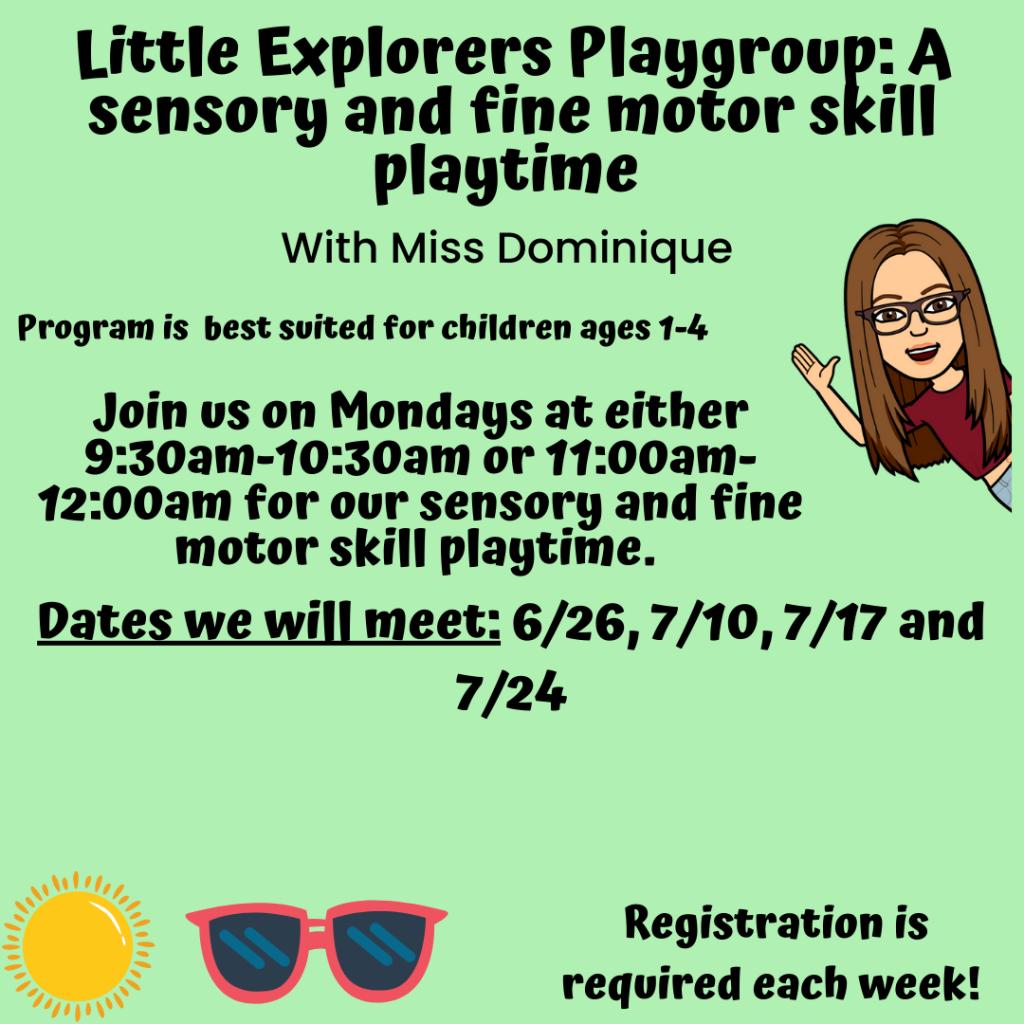 06/26/2023 | Little Explorers Playgroup: A sensory and fine motor skill playtime | Parker ...