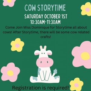 10/01/2022 | Cow Storytime | Parker Memorial Library