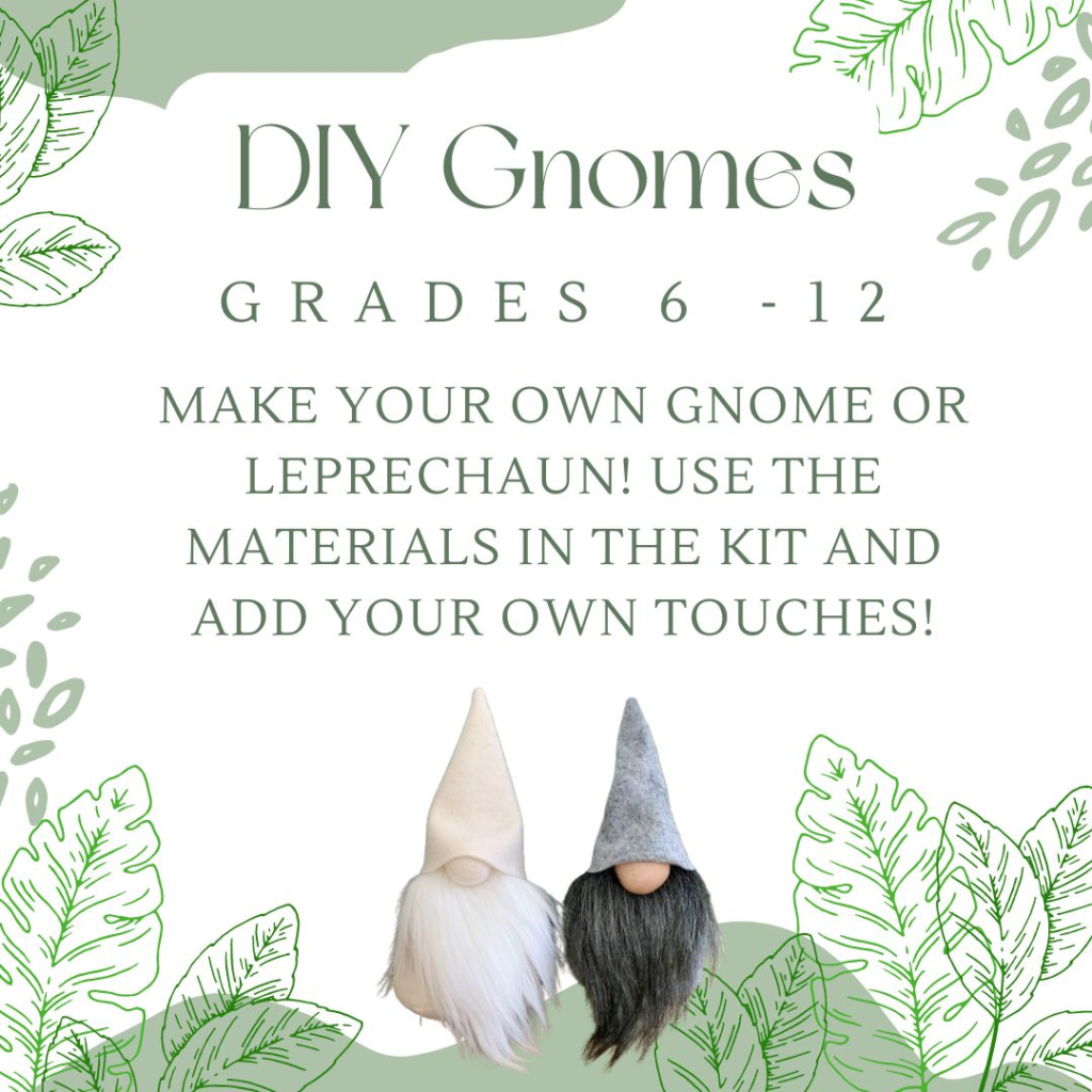 03/06/2024 | YA DIY Gnomes | Parker Memorial Library