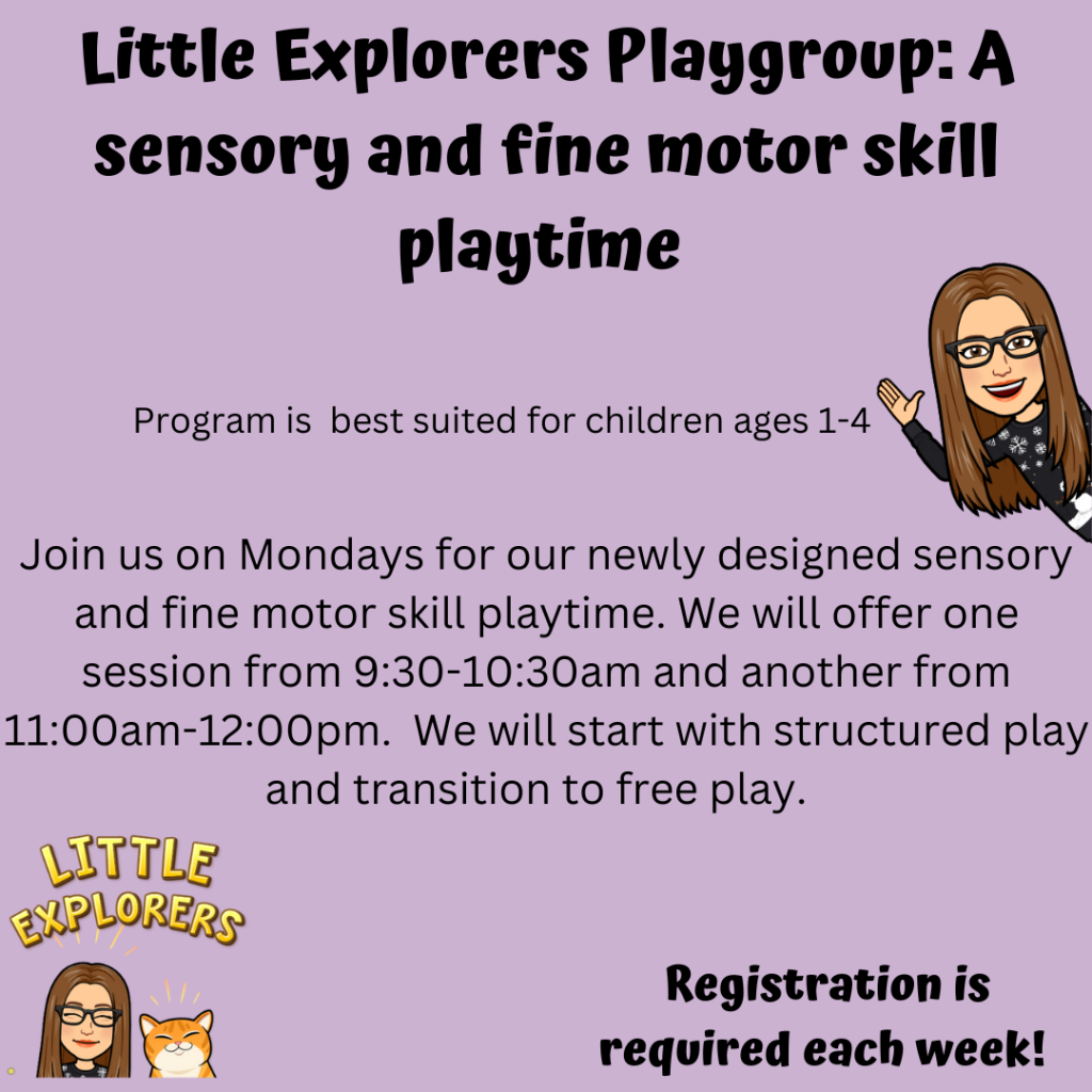 02/27/2023 | Little Explorers Playgroup: A sensory and fine motor skill playtime | Parker ...