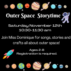 11/12/2022 | Outer Space Storytime | Parker Memorial Library