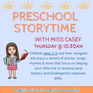 08/15/2024 | Preschool Storytime | Parker Memorial Library