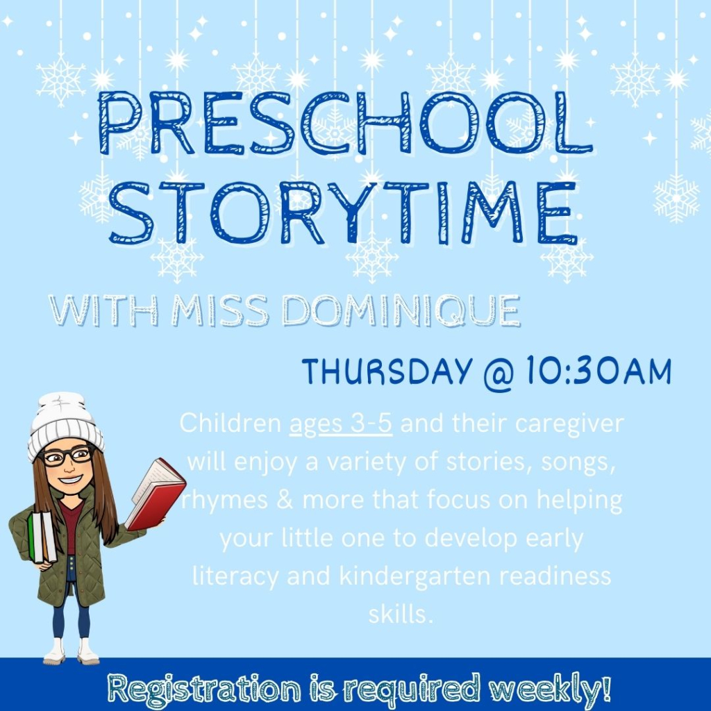 04/24/2025 | Preschool Storytime with Miss Dominique | Parker Memorial ...