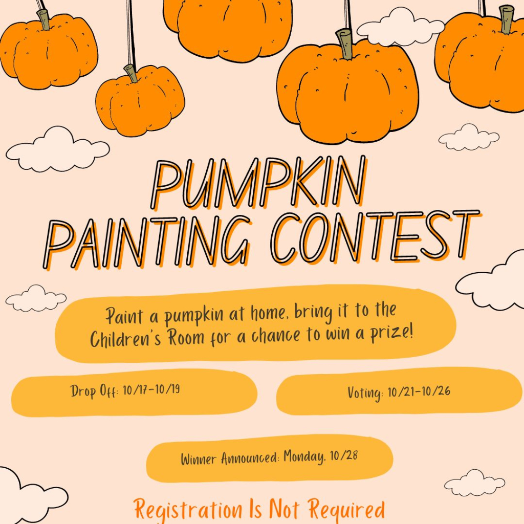 10/17/2024 | Children's Pumpkin Painting Contest | Parker Memorial Library