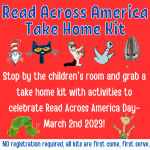 02/23/2023 | Read Across America Take Home Kit | Parker Memorial Library
