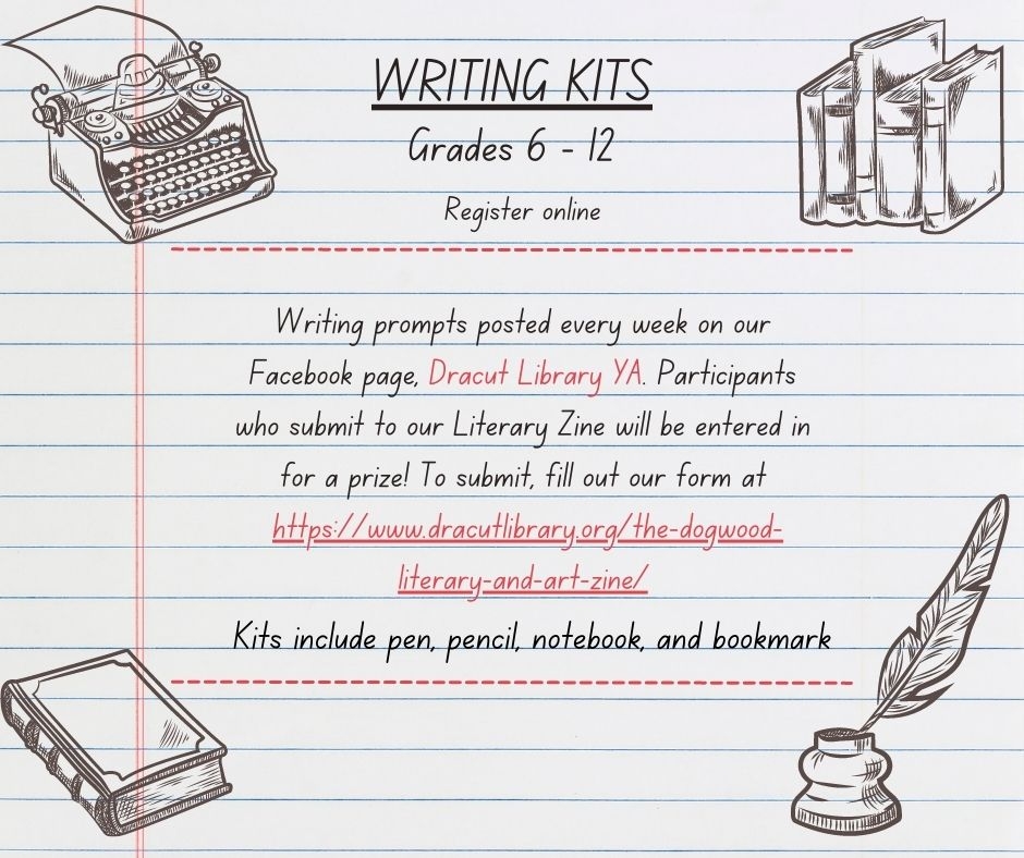 Tuesday, January 3, 2023 | YA Writing Kits | Parker Memorial Library