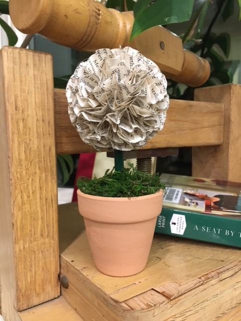 Monday, January 9, 2023 | Adult Take Home Craft Kit: Book Page Topiary ...