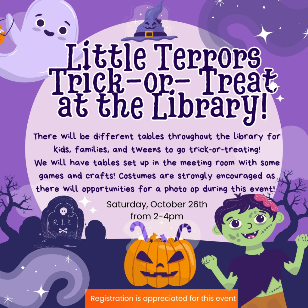 10/26/2024 | Little Terrors Trick-or Treat at the Library | Parker ...