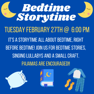 02/27/2024 | Bedtime Storytime | Parker Memorial Library