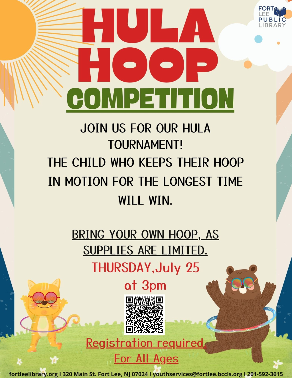 07/25/2024 | Hula Hoop Competition | Fort Lee Public Library