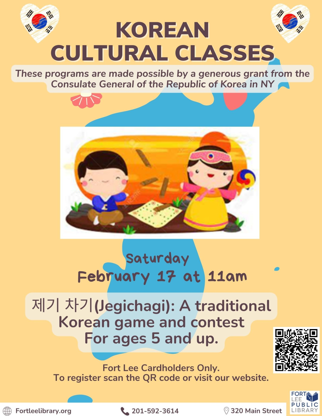 Saturday, February 17, 2024 | Korean Cultural Class | Fort Lee Public ...