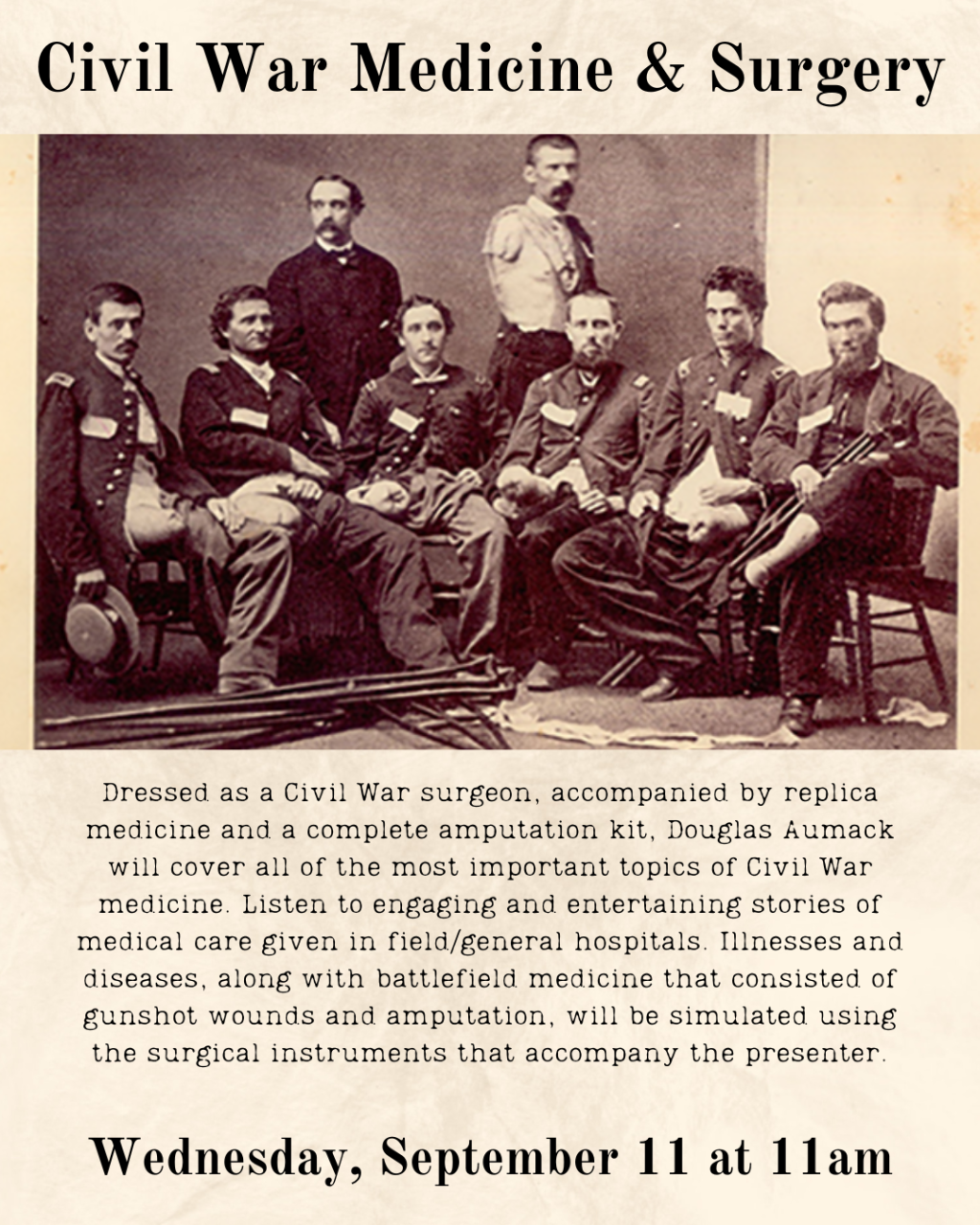 09/11/2024 | Civil War Medicine | Fort Lee Public Library