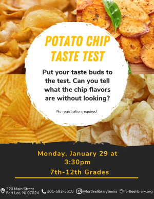 01/29/2024 | Potato Chip Taste Test | Fort Lee Public Library