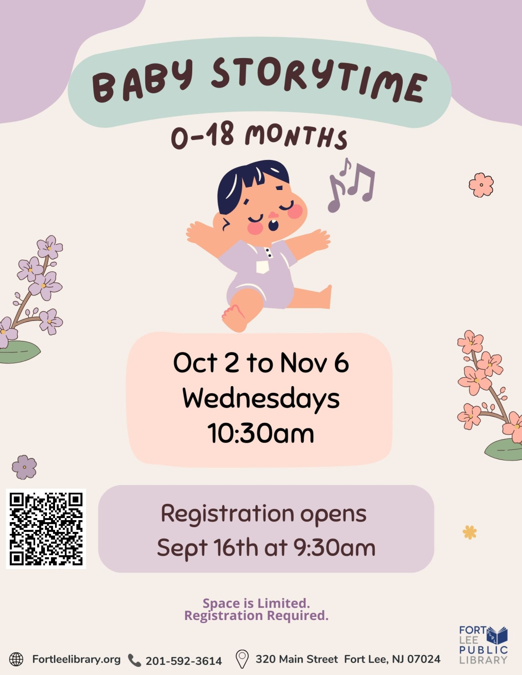 10/09/2024 | Baby Storytime | Fort Lee Public Library