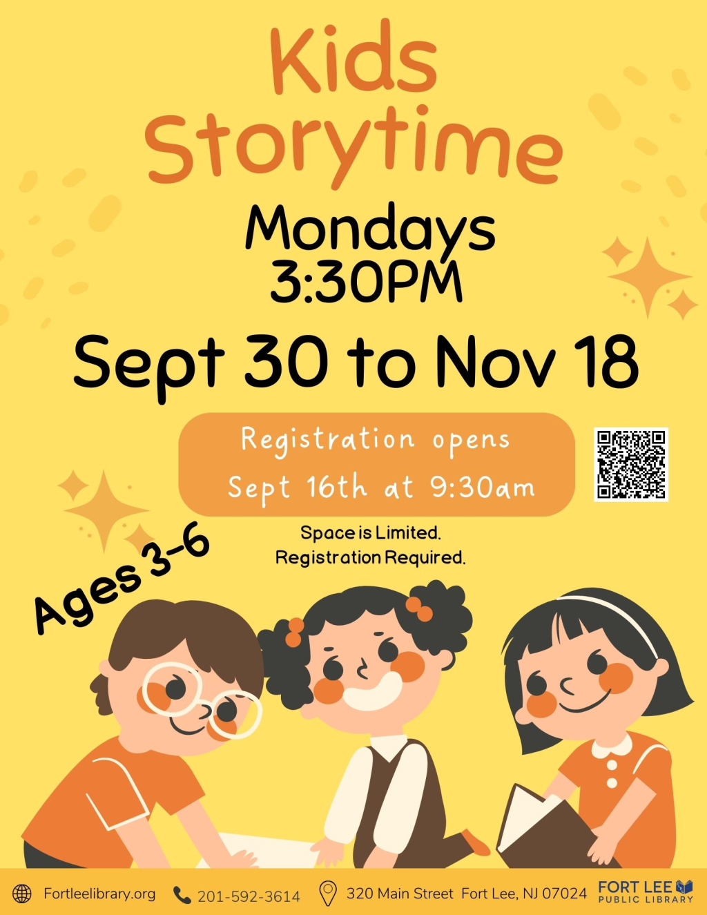 10/07/2024 | Kids Storytime | Fort Lee Public Library