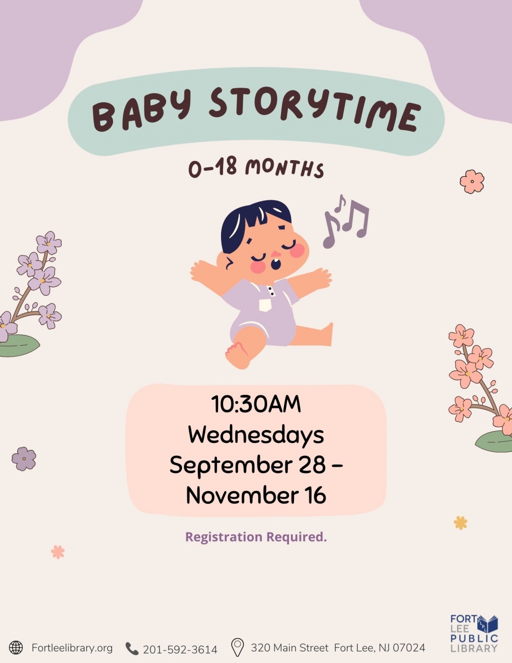 10/26/2022 | Baby Storytime | Fort Lee Public Library