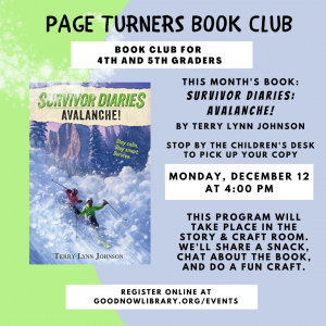 12/12/2022 | Page Turners Book Club for 4th-5th graders | Goodnow Library