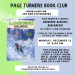 12/12/2022 | Page Turners Book Club for 4th-5th graders | Goodnow Library