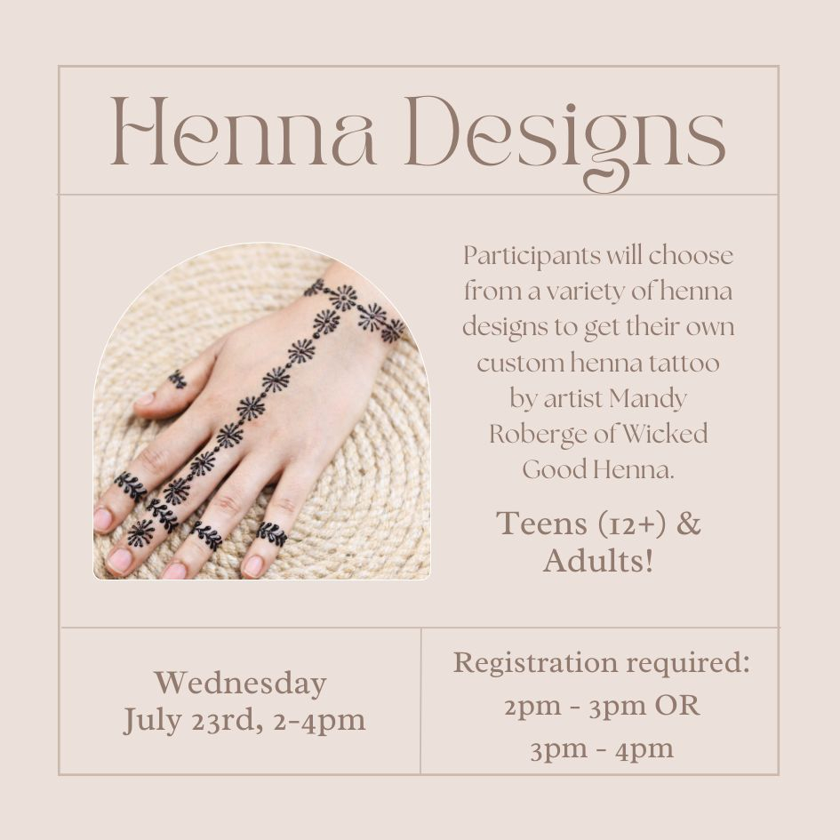 Wednesday, July 23, 2025 | Henna Designs (for Adults and Teens ...