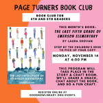 11/14/2022 | Page Turners Book Club for 4th-5th graders | Goodnow Library