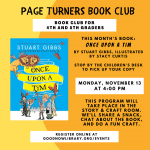 11/13/2023 | Page Turners Book Club for 4th and 5th Graders | Goodnow ...
