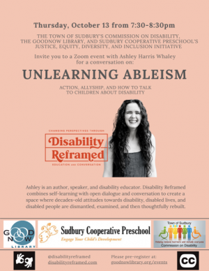 10/13/2022 | VIRTUAL SESSION: Unlearning Ableism: Action, Allyship ...