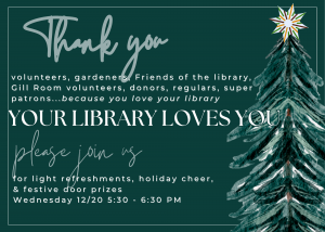 12/20/2023 | Your Library Loves You: Volunteer, Donor, Patron ...