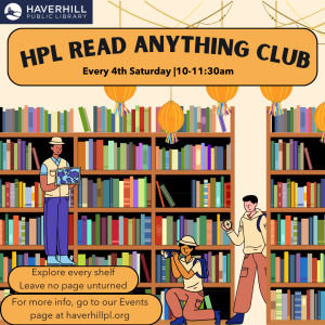 09/28/2024 | HPL Read Anything Club | Haverhill Public Library