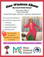 05/03/2025 | One Woman Show by Local Artist Surya | Haverhill Public ...