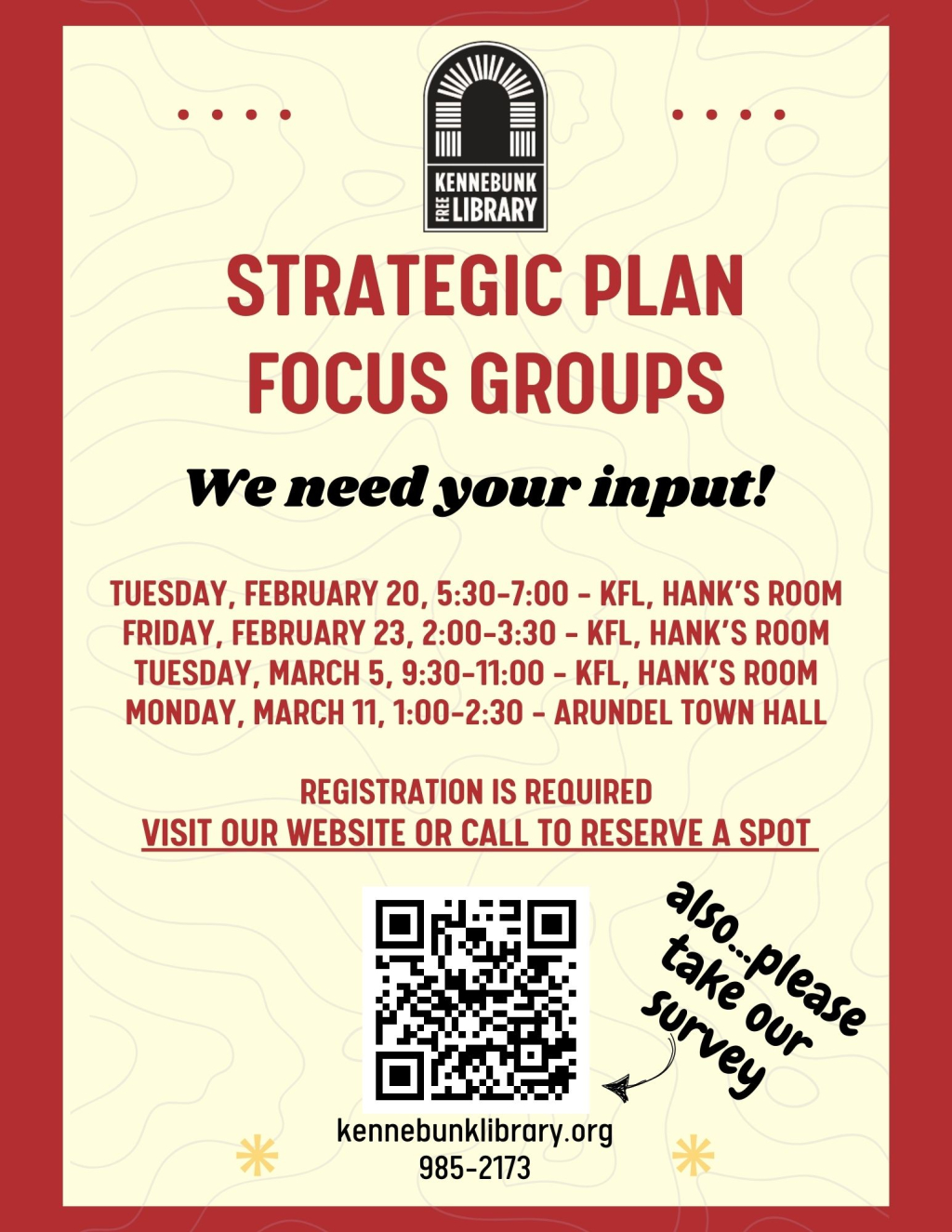 02/20/2024 | Strategic Planning Focus Group | Kennebunk Free Library