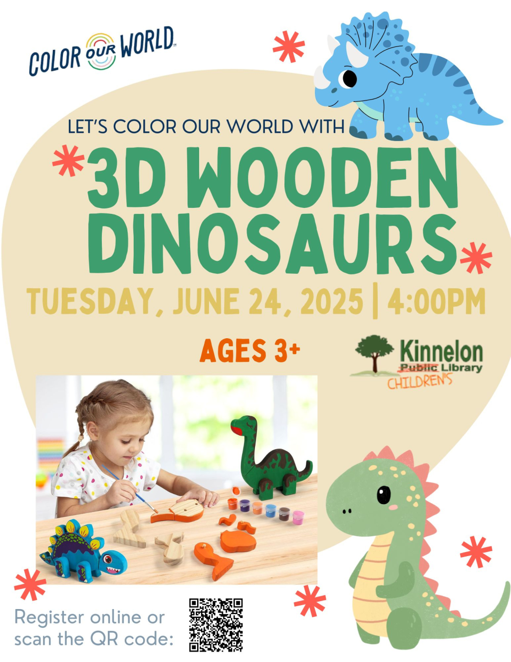 06/24/2025 | Color Our World with 3D Wooden Dinosaurs: RM 4 | Kinnelon ...