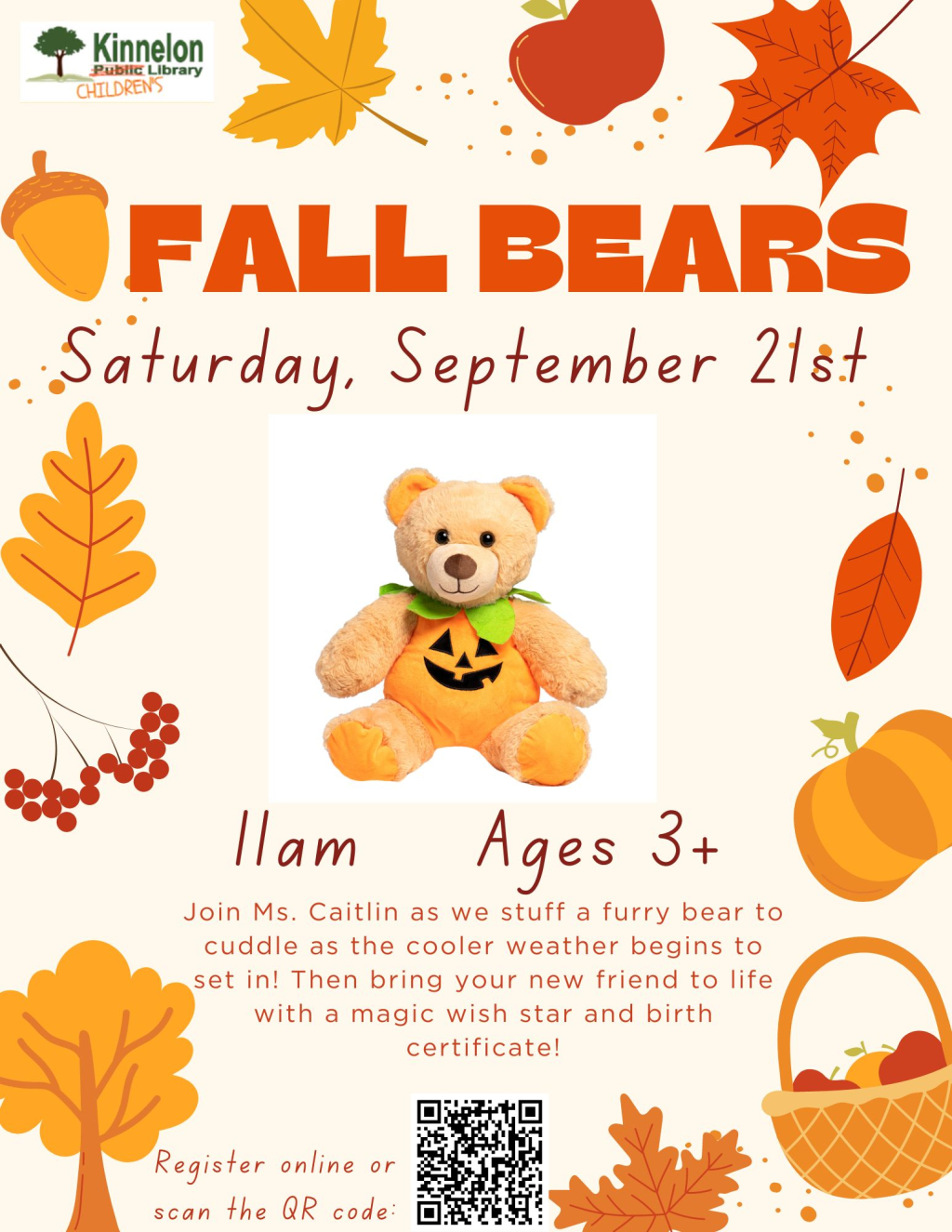 09/21/2024 | Fall Bears- RMS 1-3 | Kinnelon Public Library