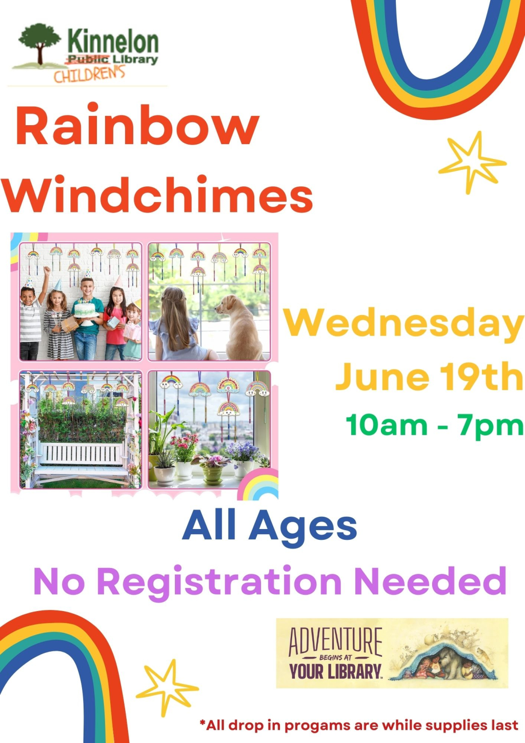 06/19/2024 | Children's Room Drop-In: Rainbow Windchimes | Kinnelon ...