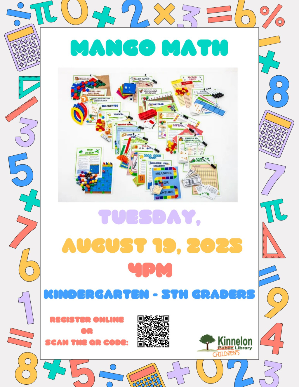 08/19/2025 | Mango Math: RM 4 | Kinnelon Public Library