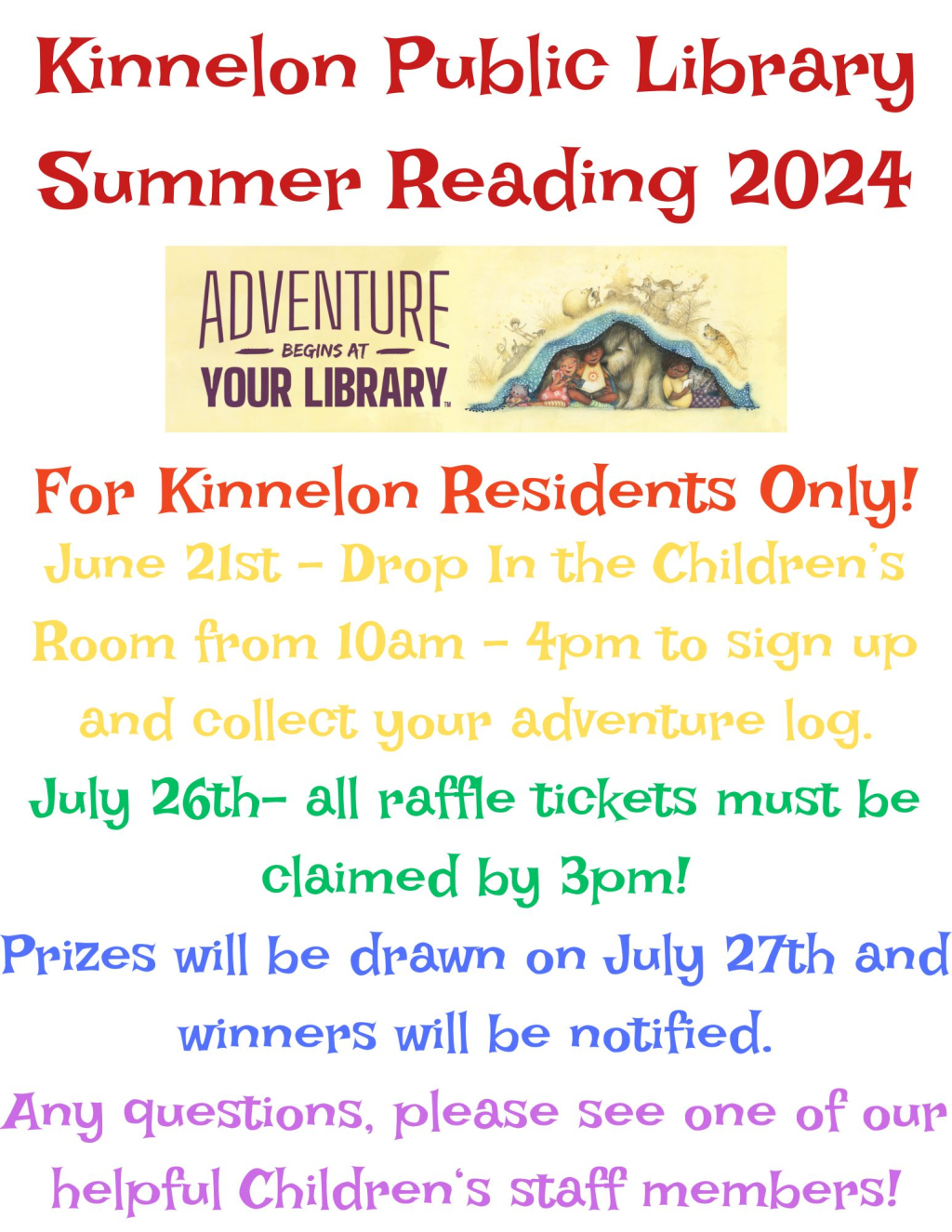 06/21/2024 | Children's Room Drop-In: Summer Reading Sign-up | Kinnelon ...