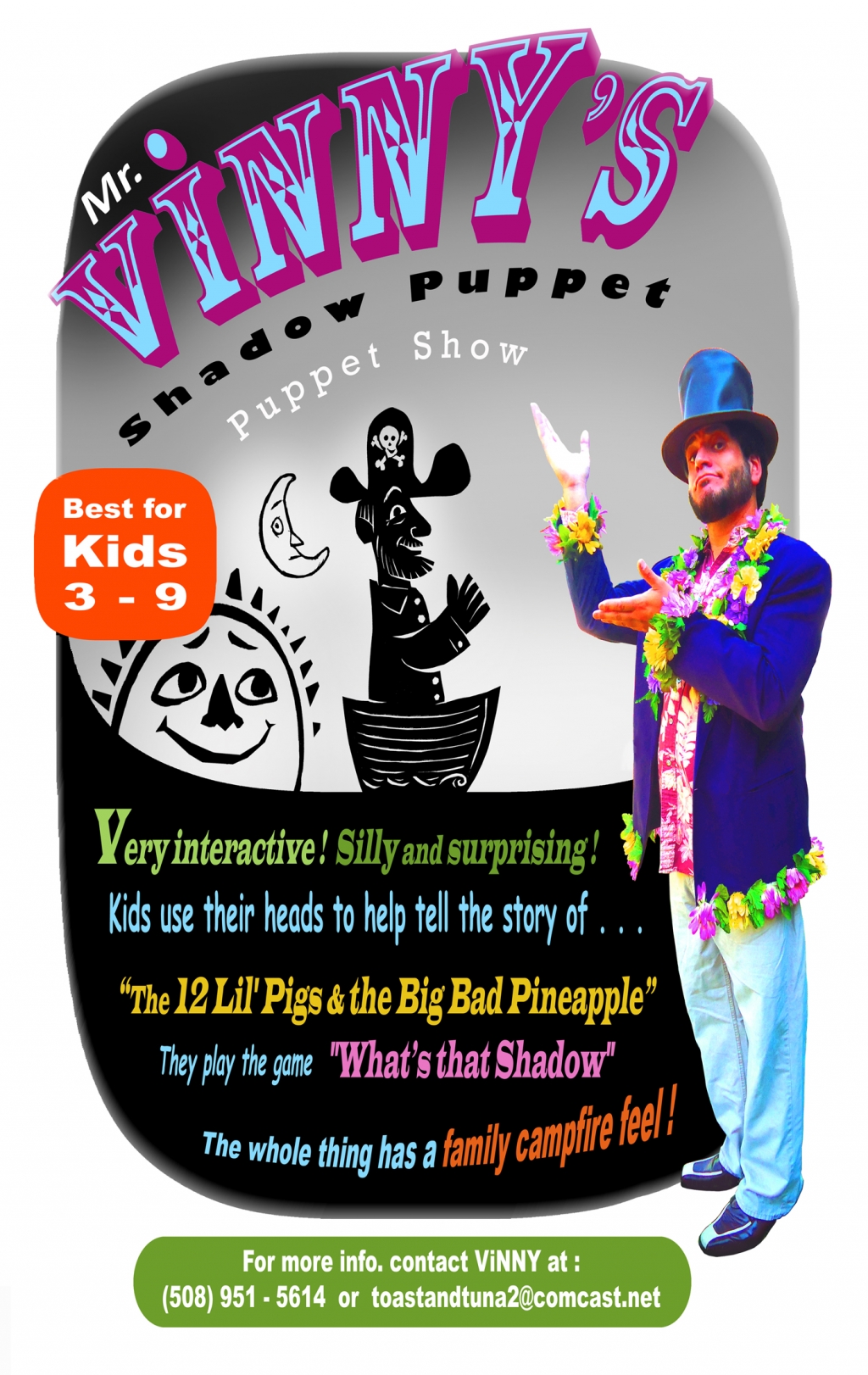 07/13/2023 | Mr. Vinny's Shadow Puppet Show! | Leominster Public Library