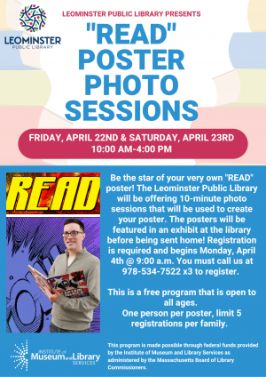 04/04/2022 | READ Poster Photo Sessions- Registration begins ...