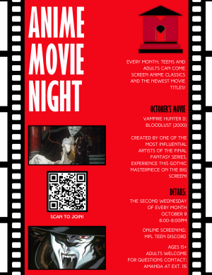 10/09/2024 | ANIME MOVIE NIGHT- VAMPIRE HUNTER D: BLOODLUST | Mahopac ...