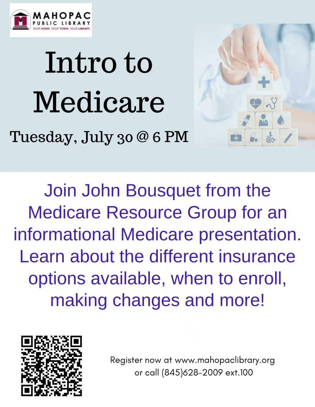 07/30/2024 | Intro to Medicare | Mahopac Public Library
