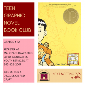 07/06/2023 | Teen Graphic Novel Book Club | Mahopac Public Library