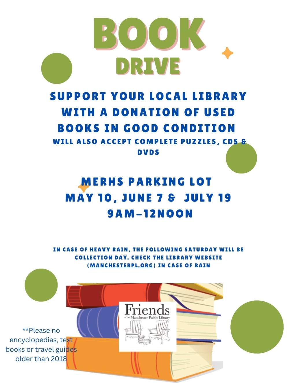 07/19/2025 | Friends of the Library Book Donation Drive | Manchester-by ...