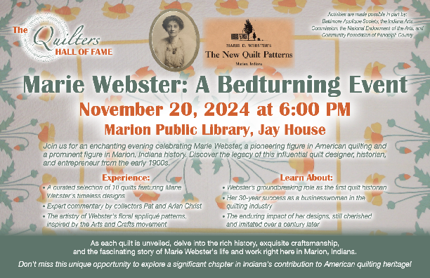 11/20/2024 | Bed Turning: Marie Webster Quilts | Marion Public Library