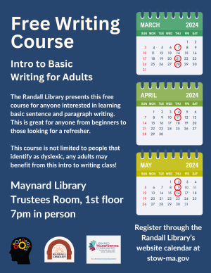 03/07/2024 | Intro to Basic Writing for Adults | Maynard Public Library