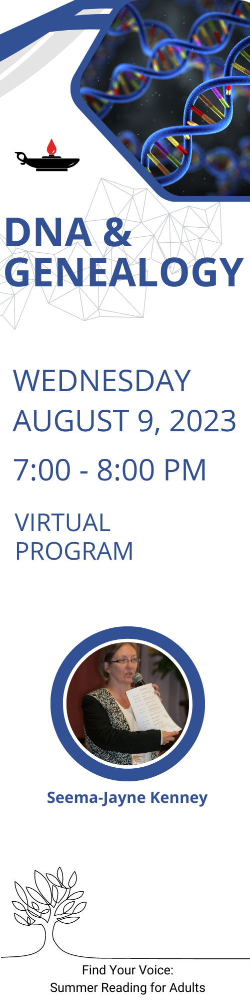 Wednesday, August 9, 2023 | VIRTUAL: DNA & Genealogy | Melrose Public ...
