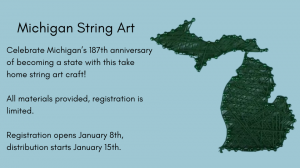 01/15/2024 | Michigan String Art Craft | Milford Public Library