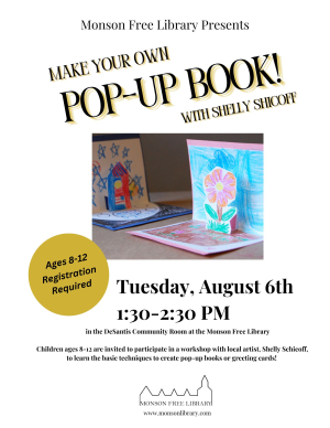 08/06/2024 | Pop-up Book Workshop | Monson Free Library