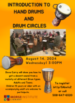 08/14/2024 | Introduction to Hand Drums and Drum Circles | Natick Libraries