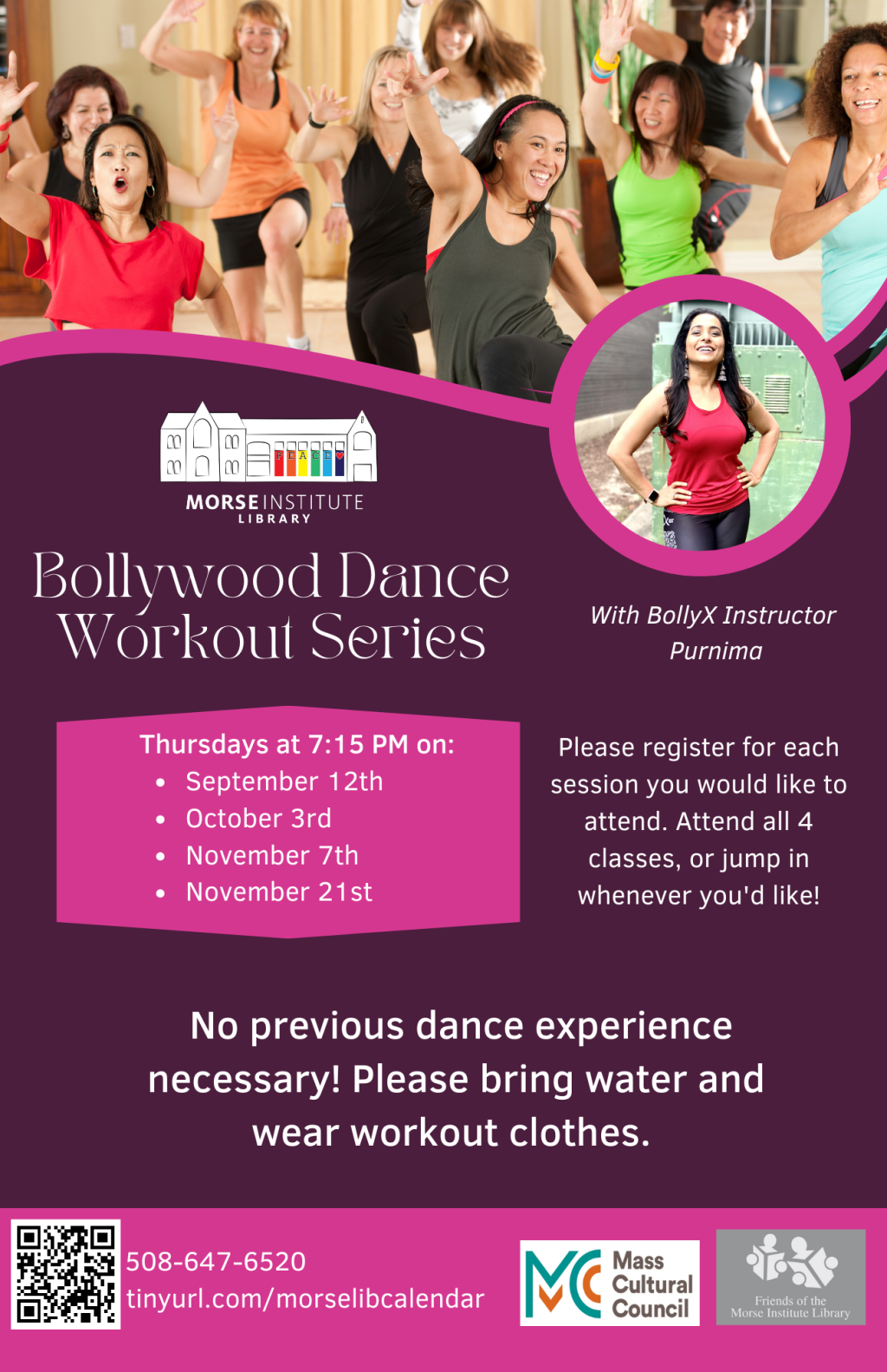 09/12/2024 | Bollywood Dance Workout for Adults | Natick Libraries